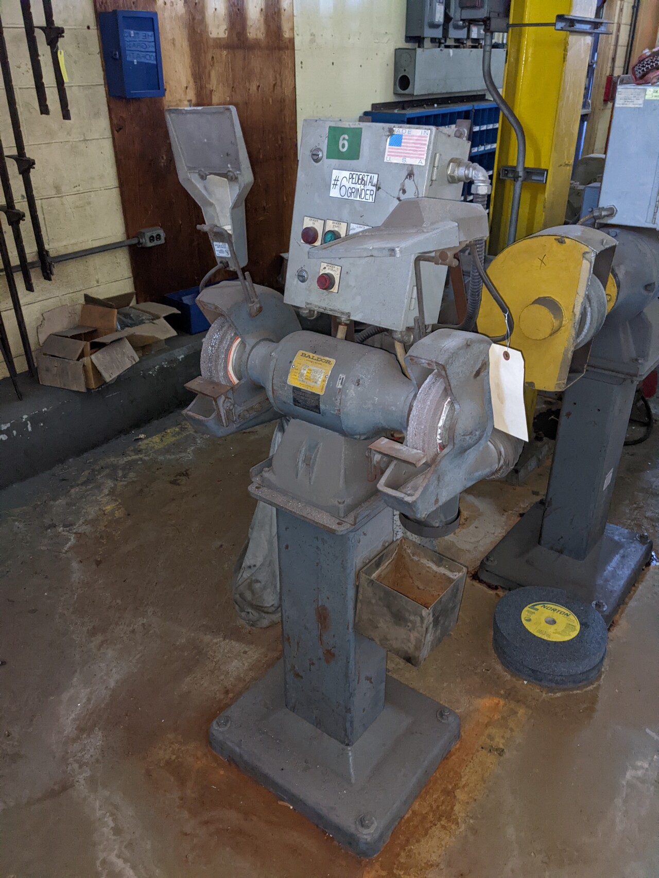 BALDOR 1021WD 10" x 3/4-HP PEDESTAL TYPE DOUBLE END GRINDER For Sale ...