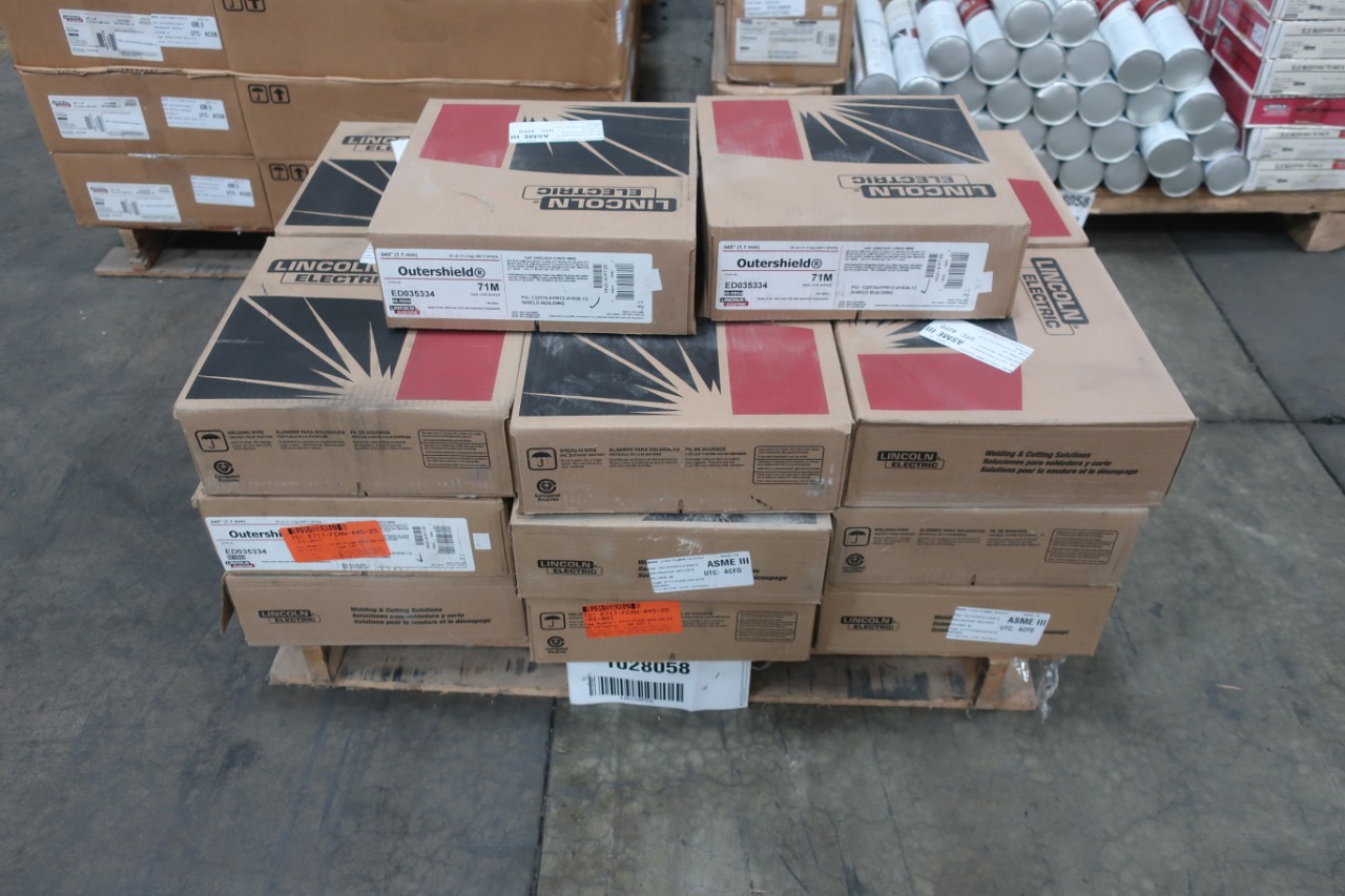 7 PALLETS OF ASSORTED LINCOLN ELECTRIC WELDING WIRE