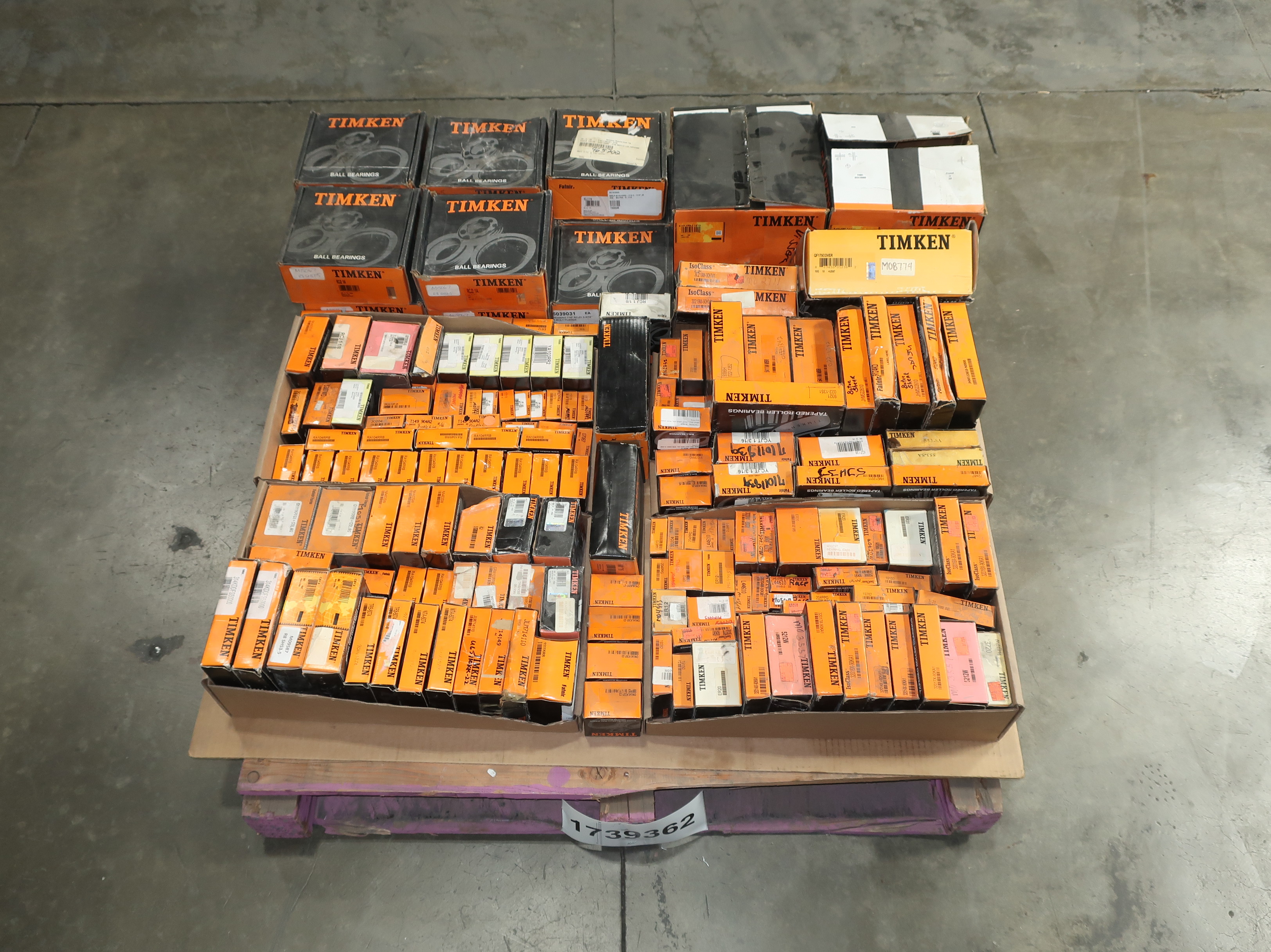 SKU 1739362 -PALLET OF ASSORTED TIMKEN BEARINGS, BALL, ROLLER ...