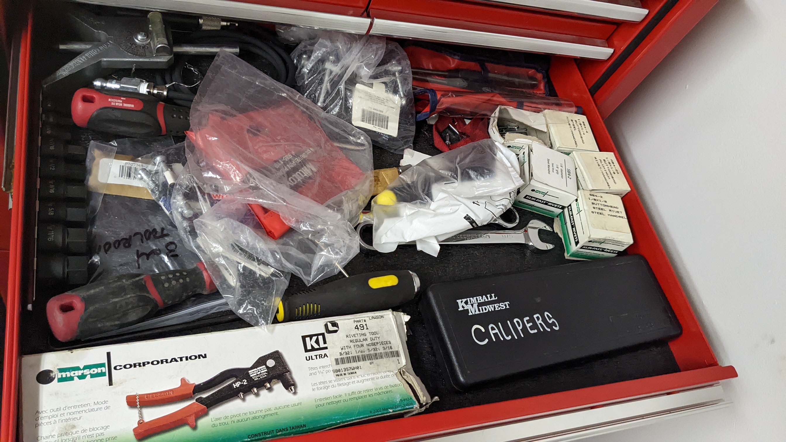 PROTO TOOL BOX AND CONTENTS