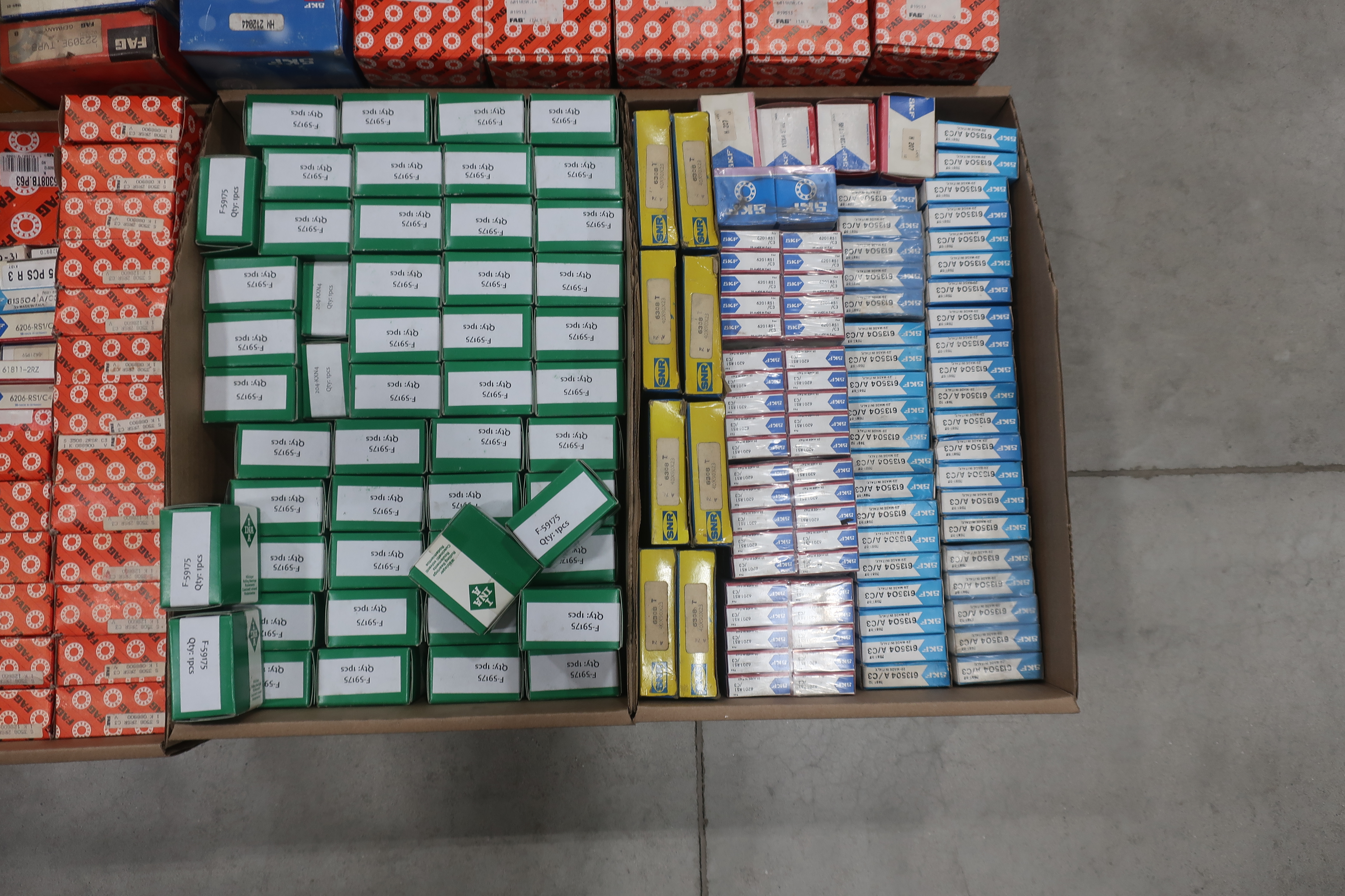 SKU 1738701 - PALLET OF ASSORTED BEARINGS, TIMKEN, FAG, INA, NKE, SNR ...