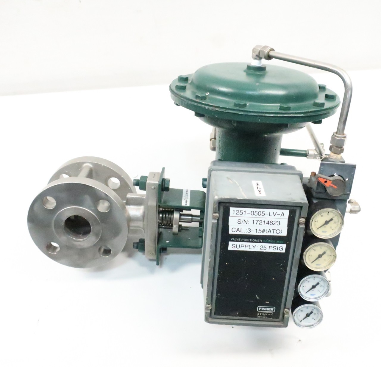 FISHER V300 VEE-BALL PNEUMATIC 300 STAINLESS FLANGED 3610J 1-1/2IN ...