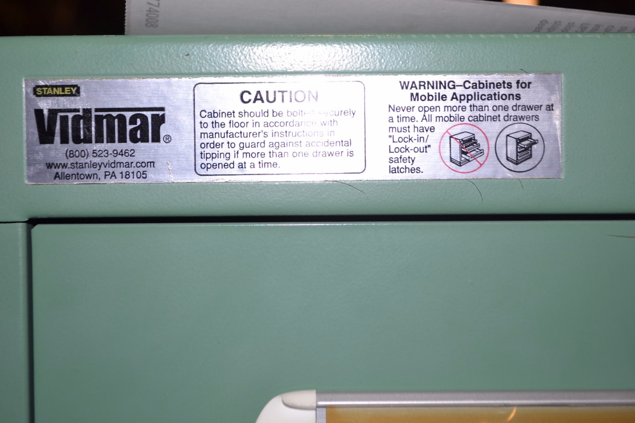 STANLEY VIDMAR 11-DRAWER TOOL STORAGE CABINET