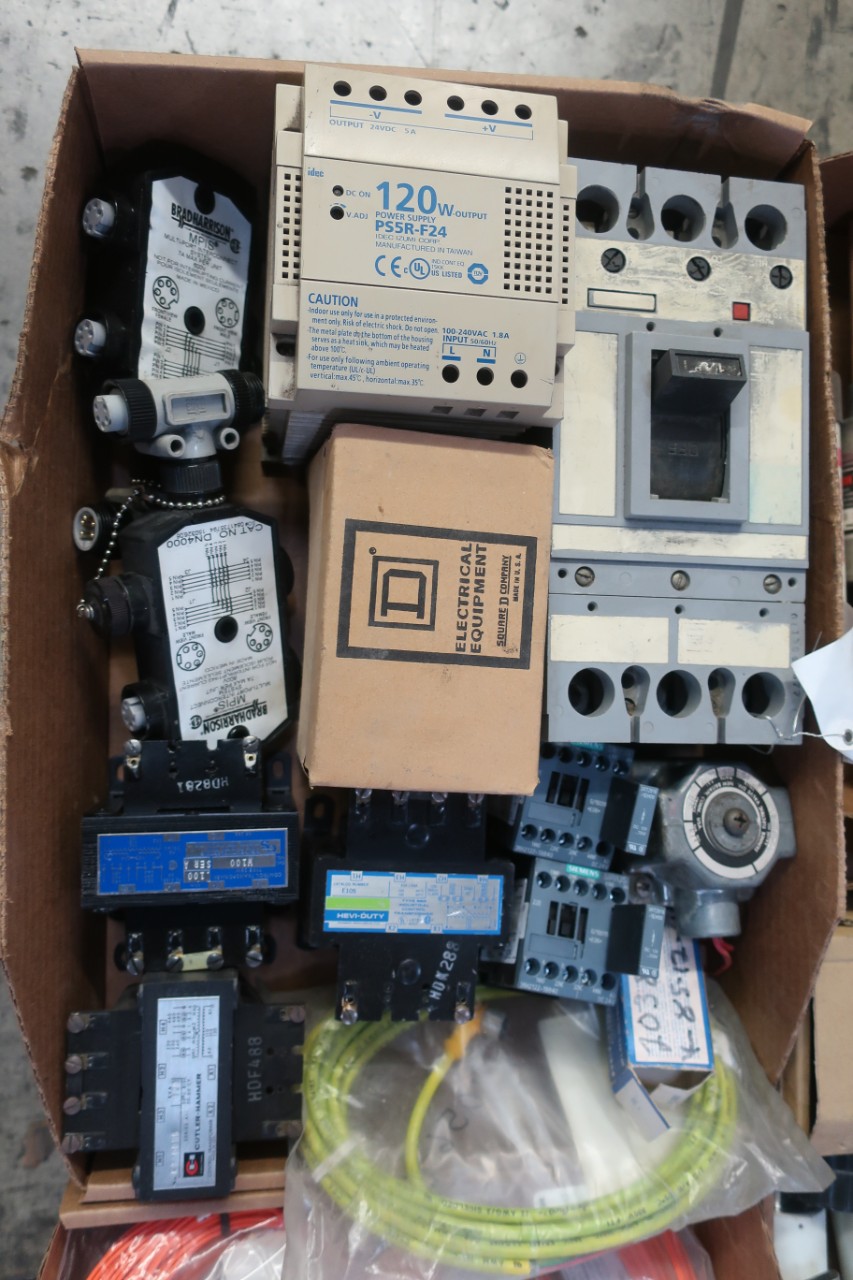 4 PALLETS OF ASSORTED ELECTRICAL COMPONENTS