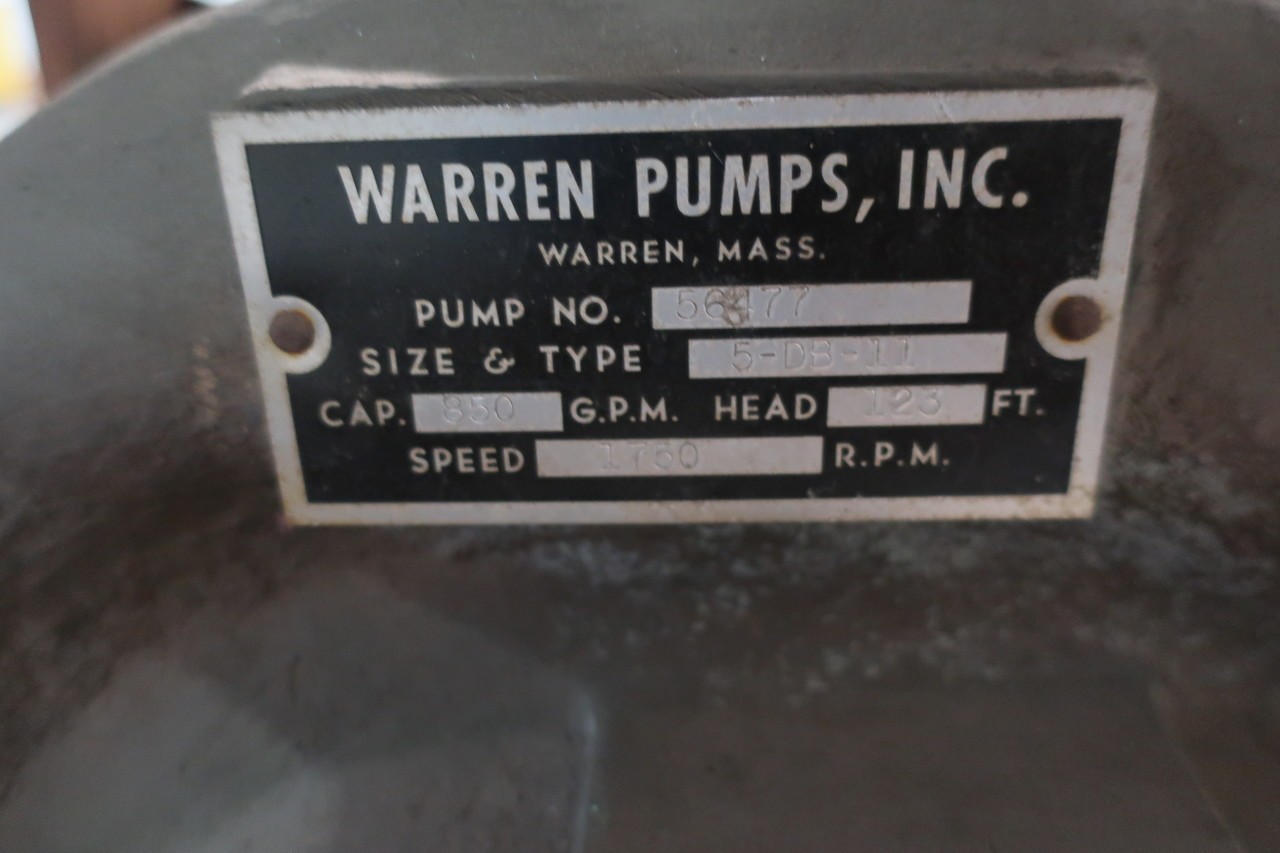 WARREN PUMPS CENTRIFUGAL PUMP For Sale | Aucto