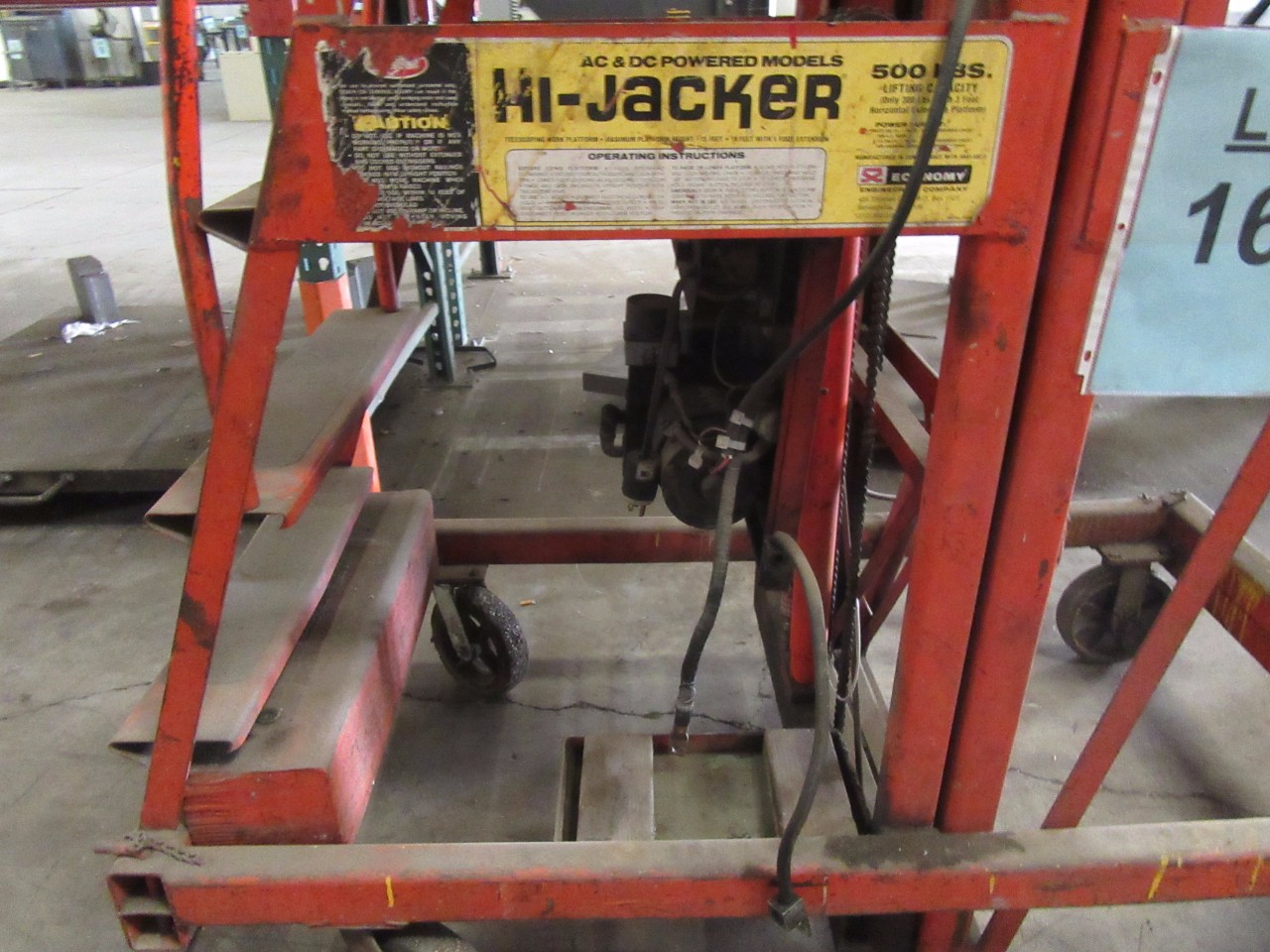 HI-JACKER TELESCOPING WORK PLATFORM, PLATFORM HIGH 15' FT, MAX 500LBS ...