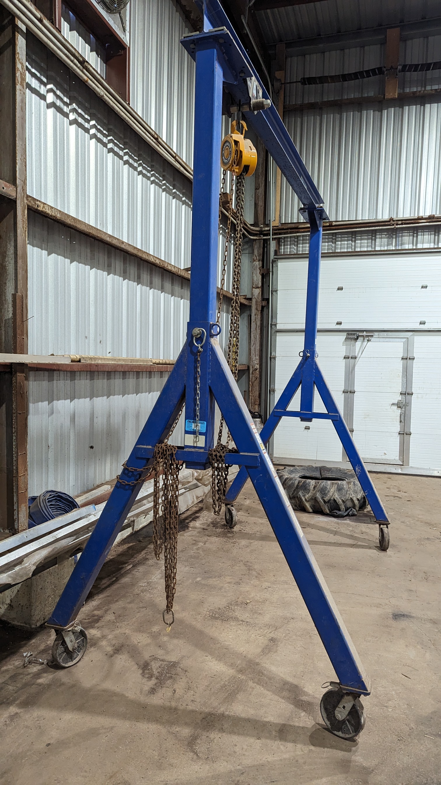 1 TON GANTRY CRANE WITH HARRINGTON CHAIN HOIST
