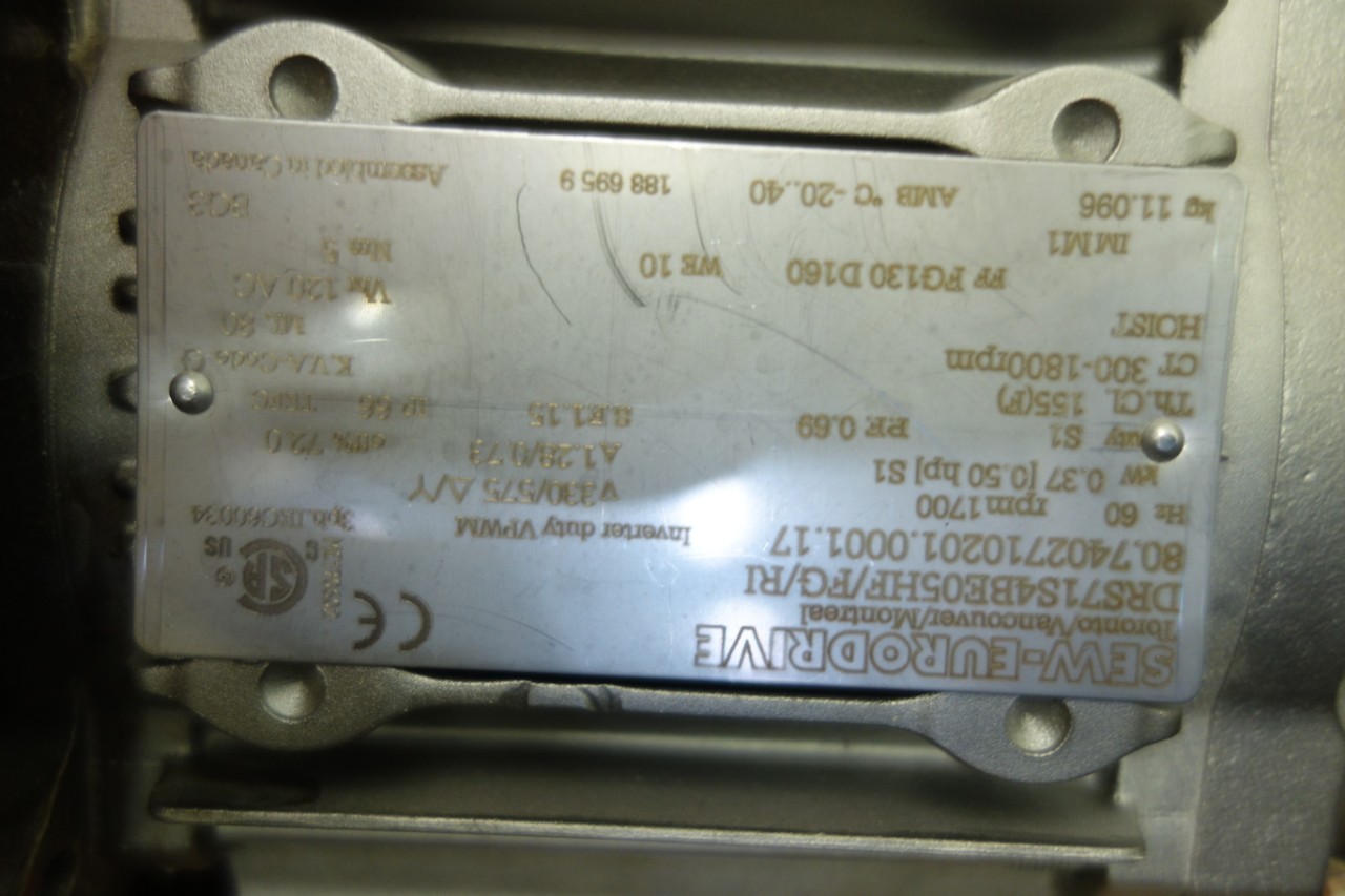 1 PALLET OF SEW-EURODRIVE, SUMITOMO GEARMOTORS