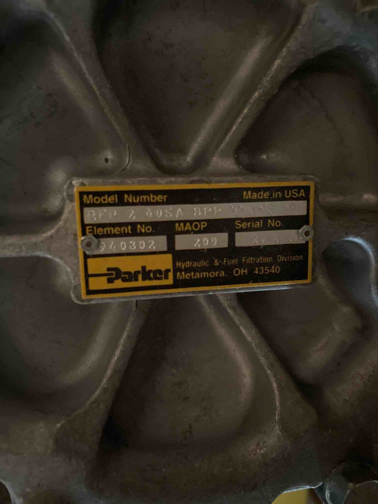 Parker Racor Hydraulic Filter Cart