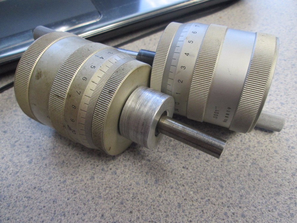 Mitutoyo X & Y Axis .0001 Graduation Comparator Micrometer Heads