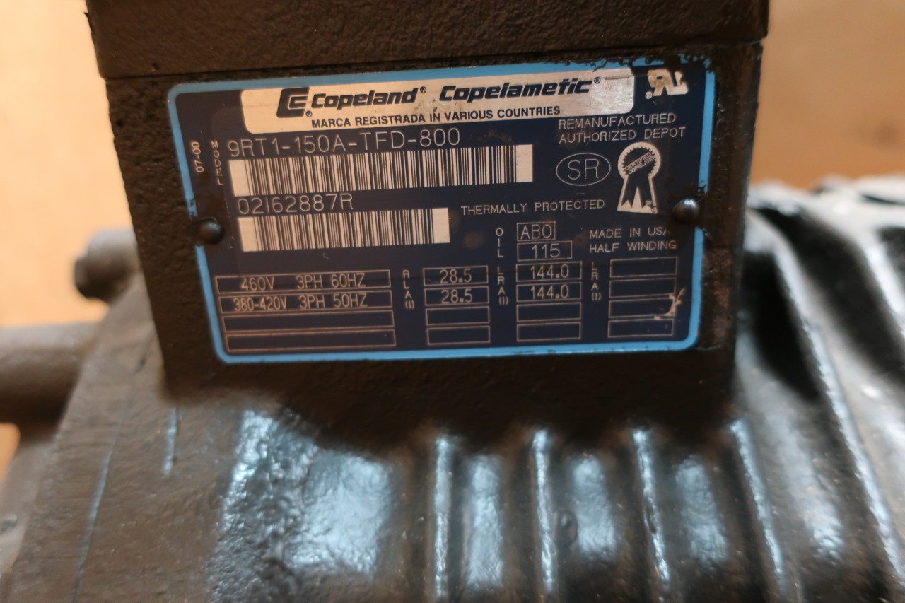 COPELAND 9RT1-150A-TFD-800 SEMI-HERMETIC AIR COMPRESSOR