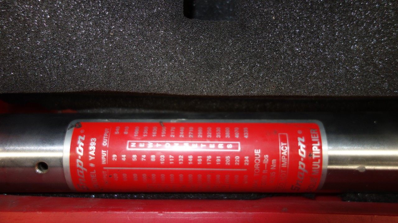 SNAP-ON YA393 TORQUE MULTIPLIER KIT For Sale | Aucto