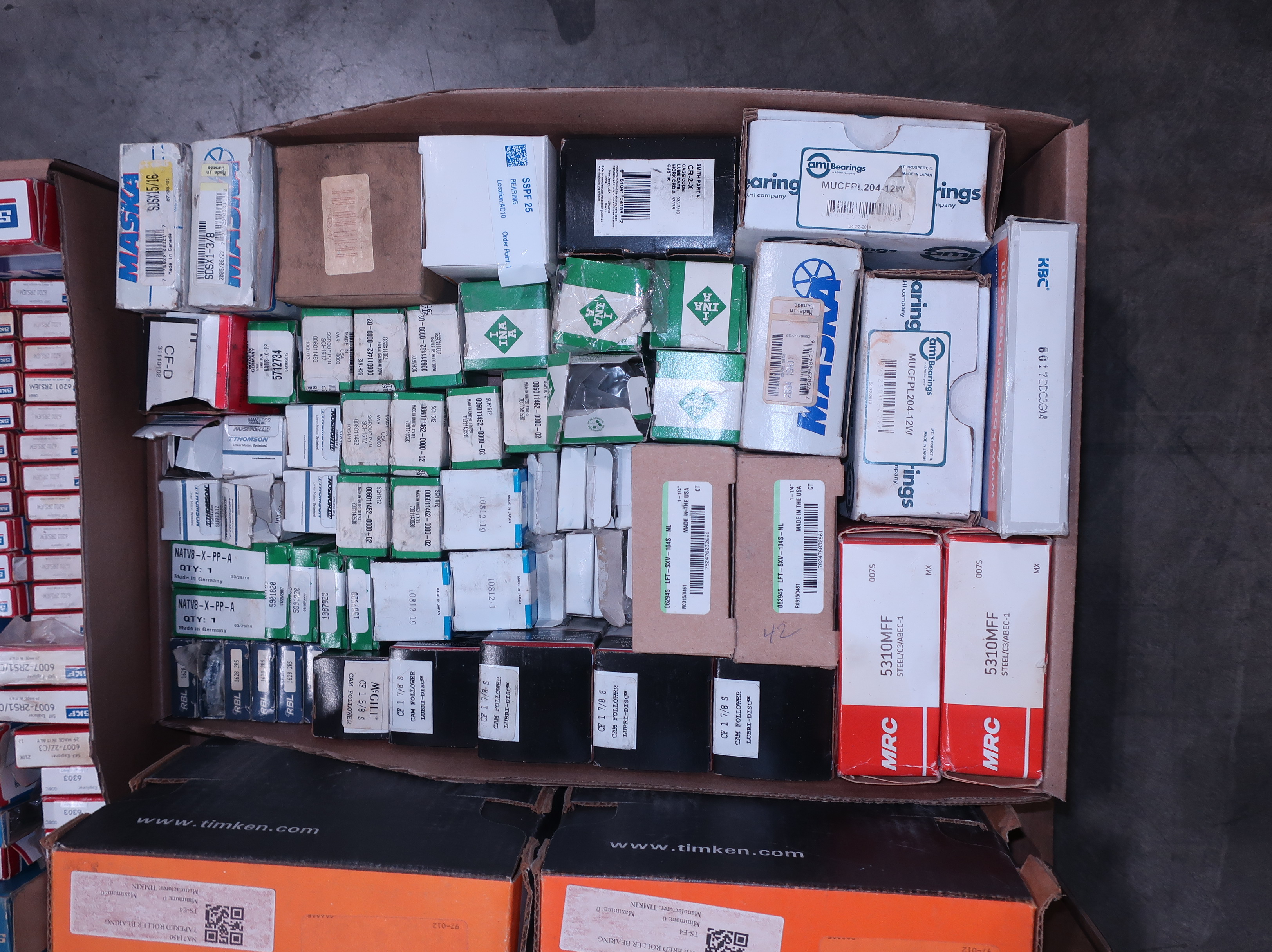 SKU 1735932 - PALLET OF ASSORTED BEARINGS, TIMKEN, INA, SKF For Sale ...