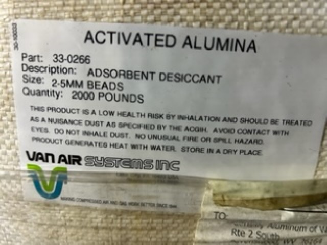 Bulk Lot of Van Air Activated Alumina Desiccant Absorbent - QTY 2, 2000 ...