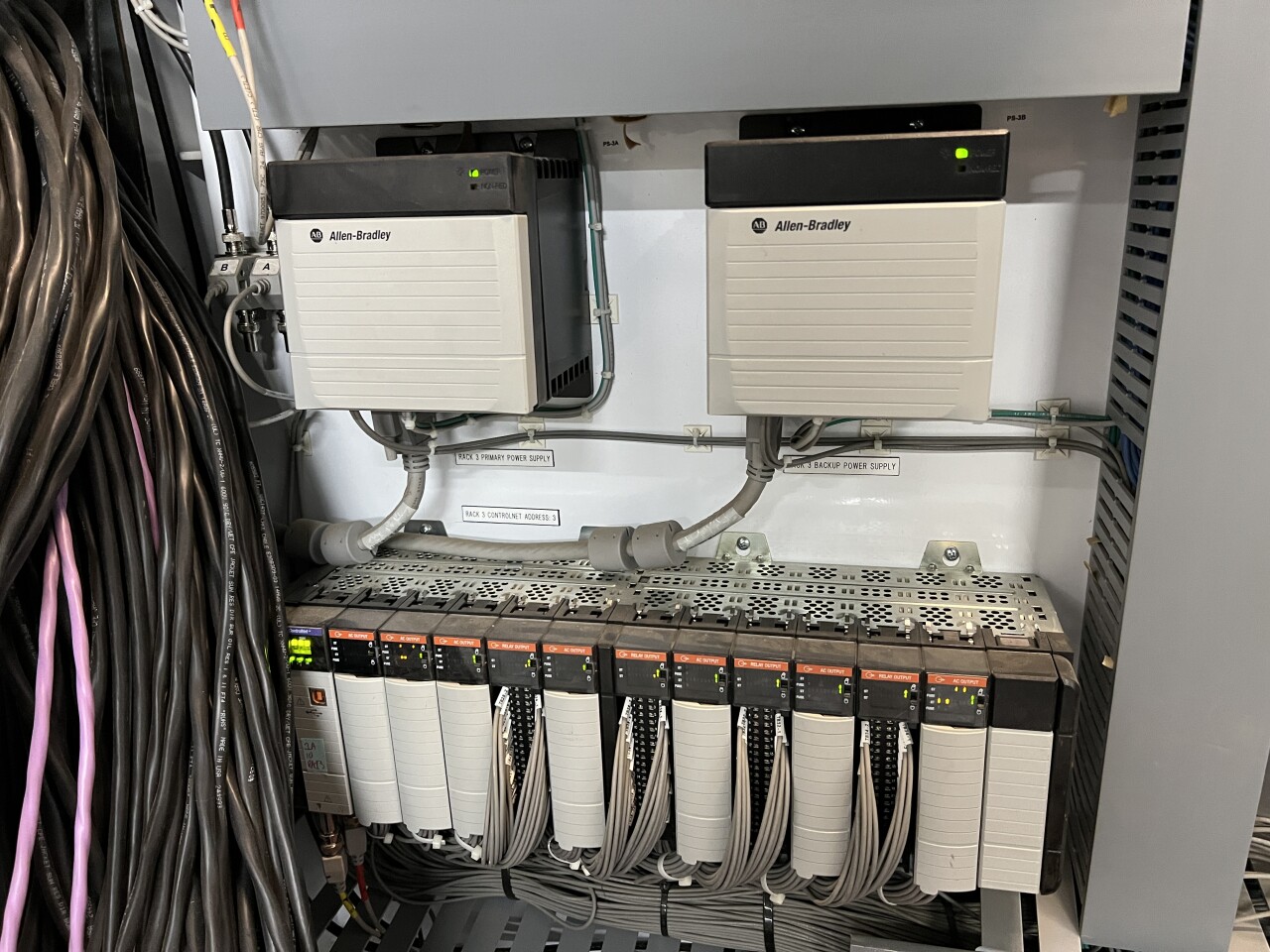 Cabinet with Allen Bradley Controllogix PLCs