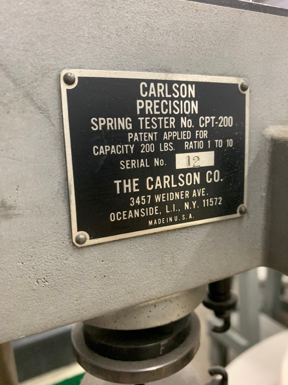 Carlson Precision Spring Tester For Sale | Aucto