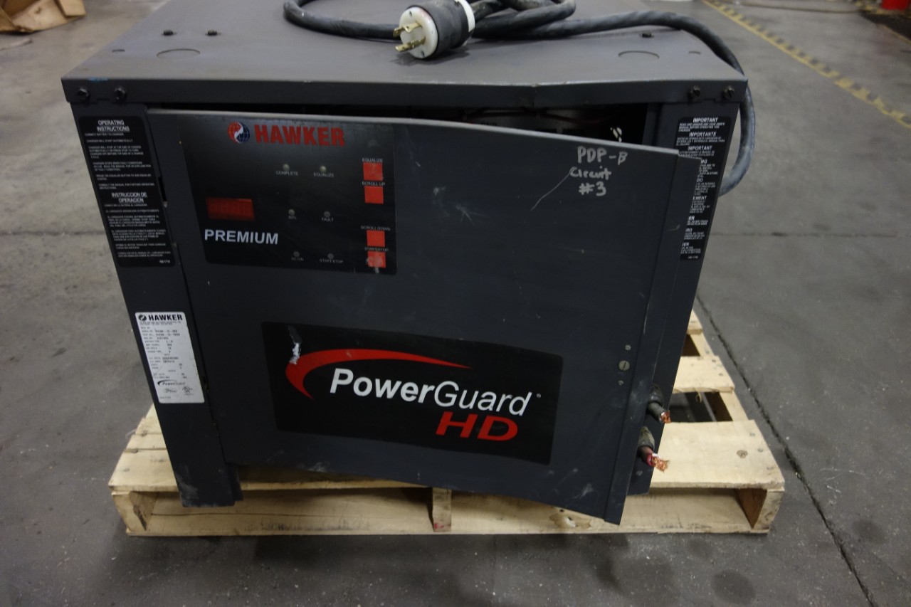 LOT OF 2 HAWKER POWER GAURD HD FORK LIFT BATTERY CHARGERS