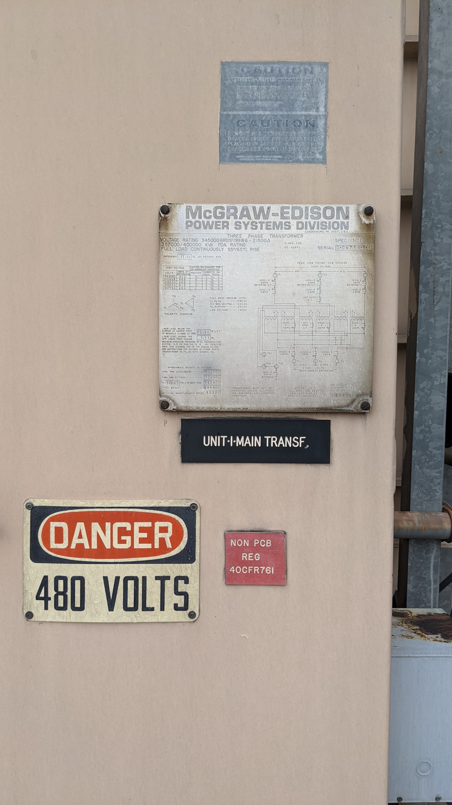 MCGRAW-EDISON 357,000KVA POWER TRANSFORMER For Sale | Aucto