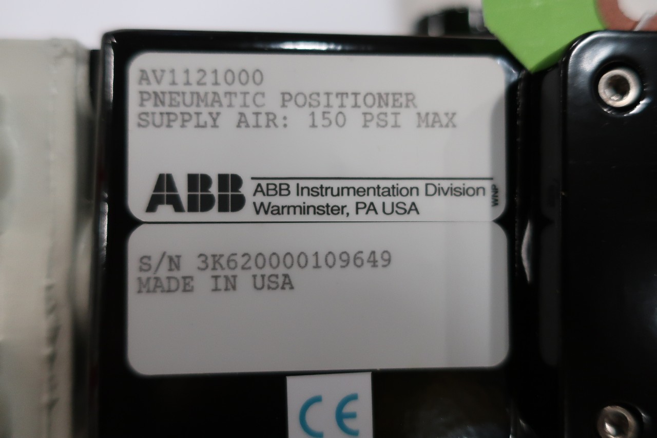 ABB AV1121000 PNEUMATIC VALVE POSITIONER 150PSI For Sale | Aucto