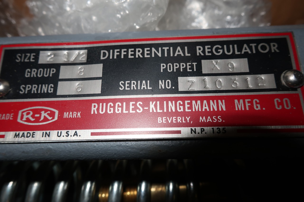 RUGGLES-KLINGEMANN 2-1/2IN DIFFERENTIAL REGULATING VALVE For Sale | Aucto