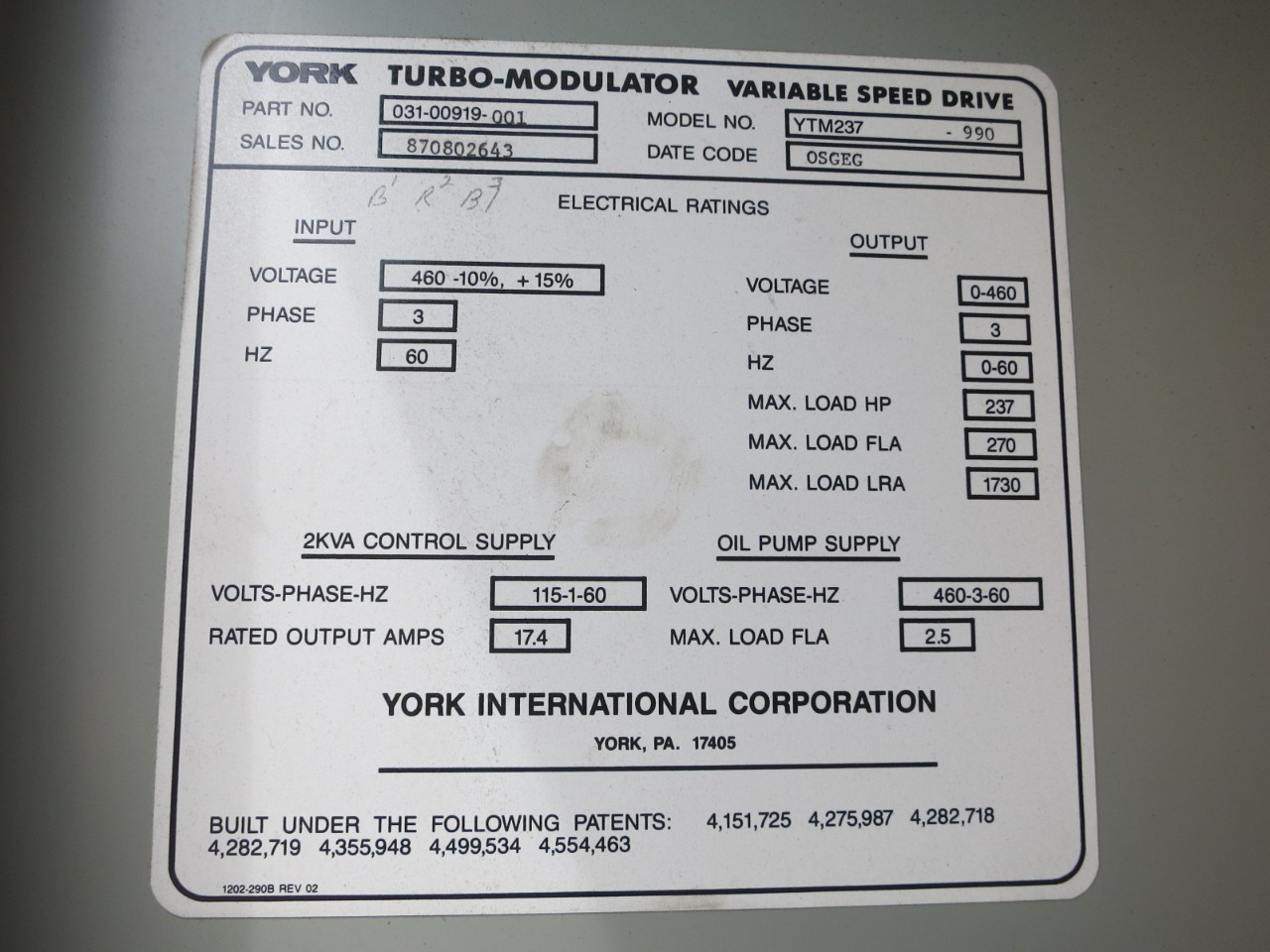 YORK TURBO LIQUID CHILLING SYSTEM MODEL# YT B2 C3 B2-CGDTM For Sale | Aucto