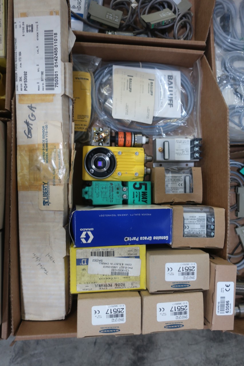 3 PALLETS OF ASSORTED SENSORS
