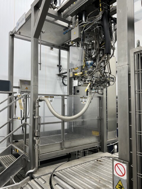 2012 JBT Foodtech Aseptic Drum Filler with conveyor and spare MRO parts ...