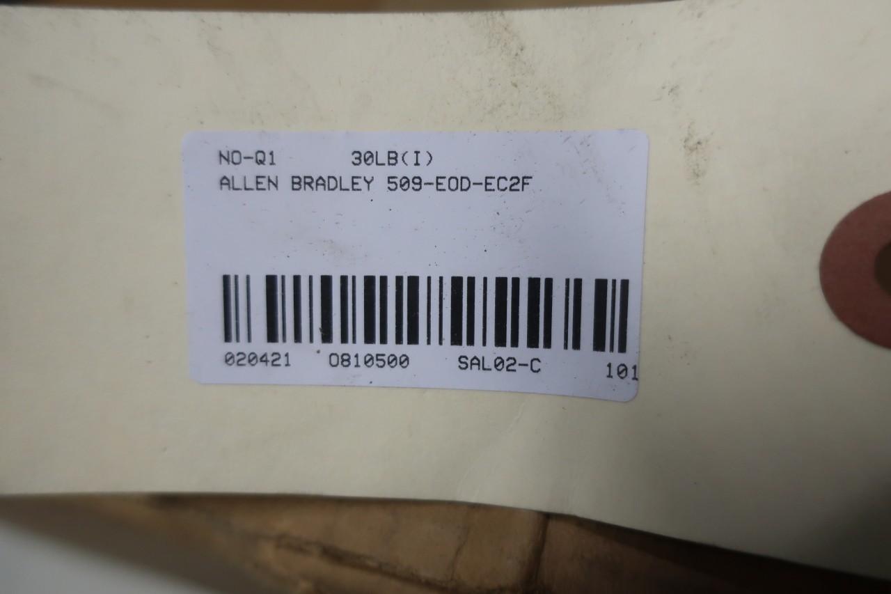 ALLEN BRADLEY 509-EOD-EC2F 100HP SIZE 4 STARTER For Sale | Aucto