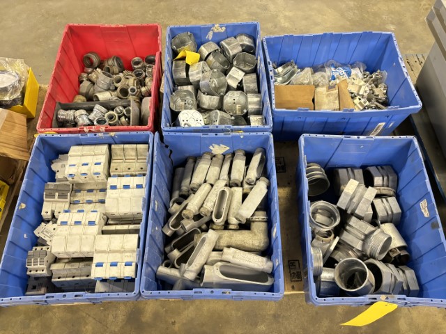BULK LOT OF ELECTRICAL FITTINGS, RESISTORS, DANFOSS VFD, PVC FLEX ...