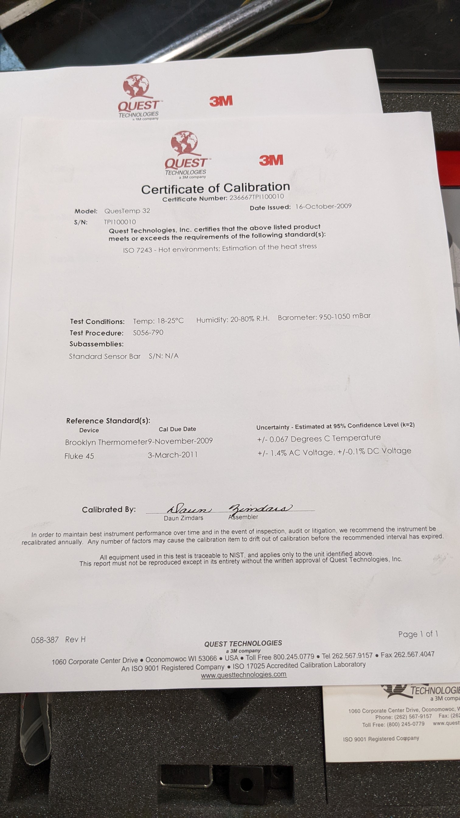 THERMAL ENVIRONMENT MONITOR