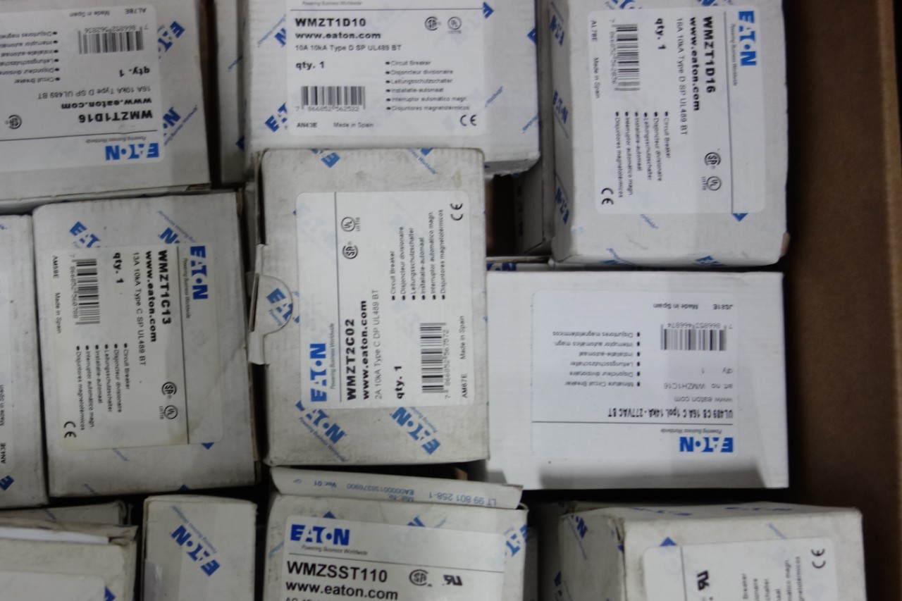 2 PALLETS OF ASSORTED EATON CIRCUIT BREAKERS & ELECTRICAL COMPONENTS ...