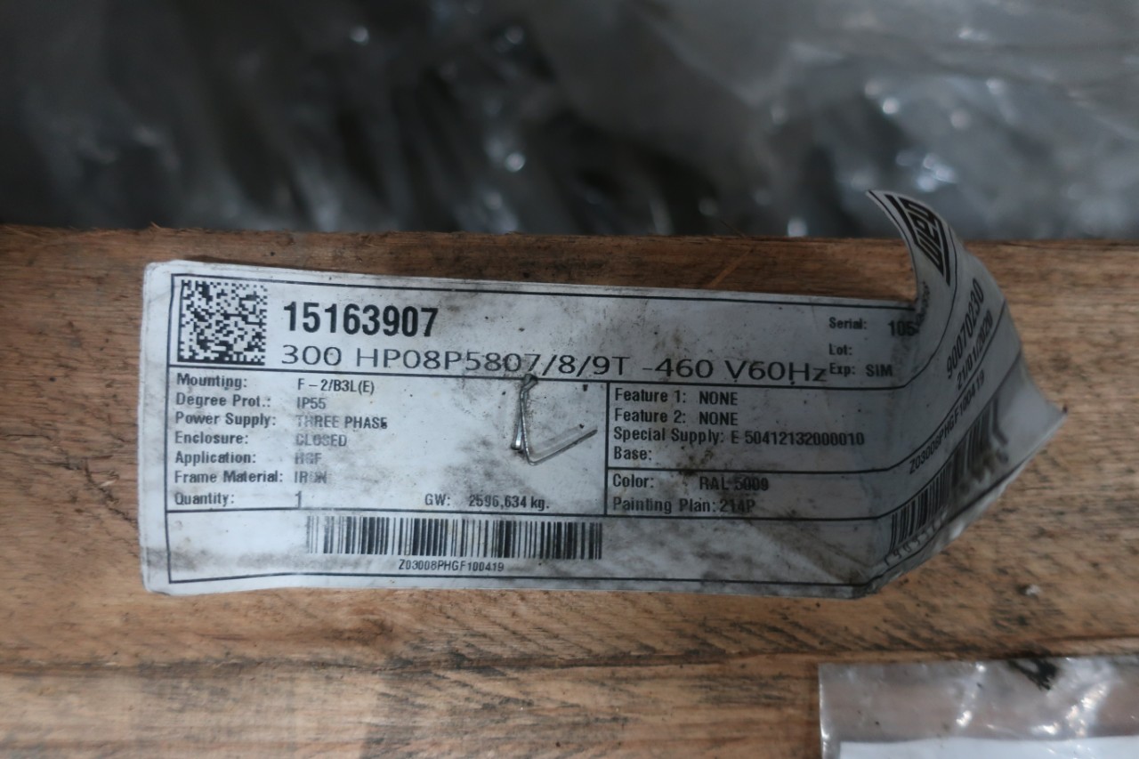 WEG 08P5807/8/9T ELECTRIC MOTOR