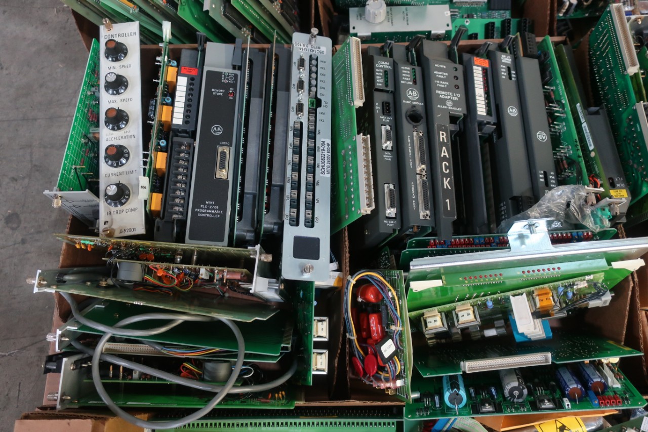 2 PALLETS OF ASSORTED PCB CIRCUIT BOARDS