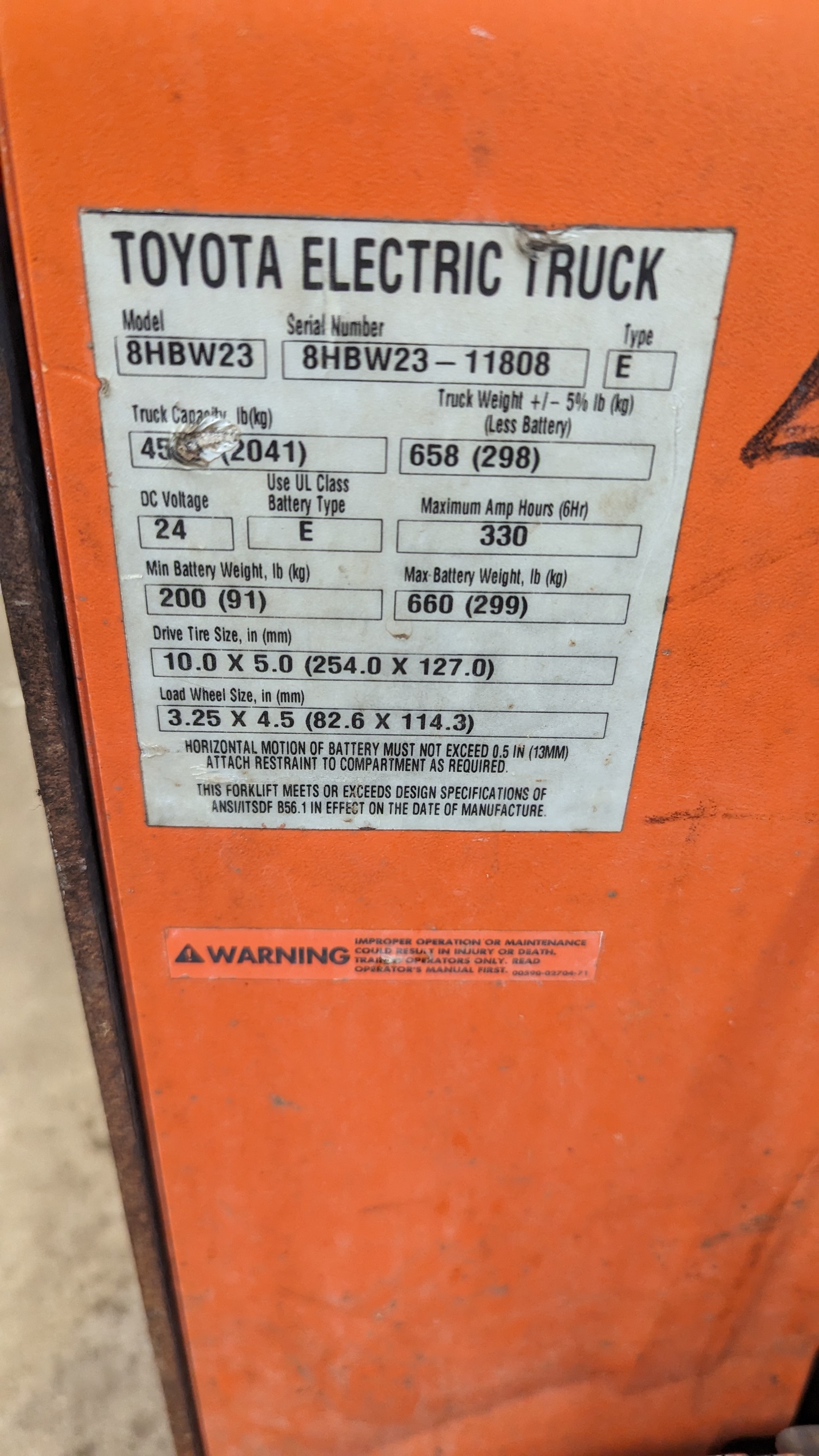 Toyota 8HBW23 24V Electric Pallet Jack