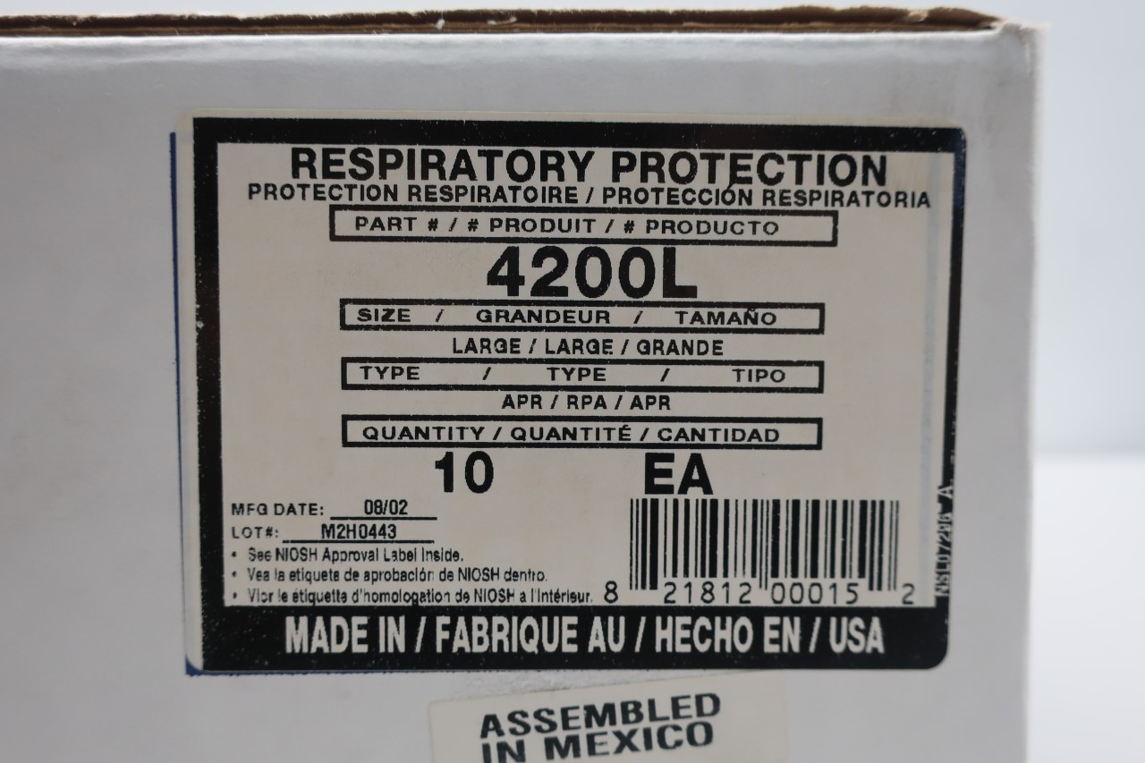 PALLET OF NORTH 4200M FACE RESPIRATOR, BOXES OF 10 For Sale | Aucto