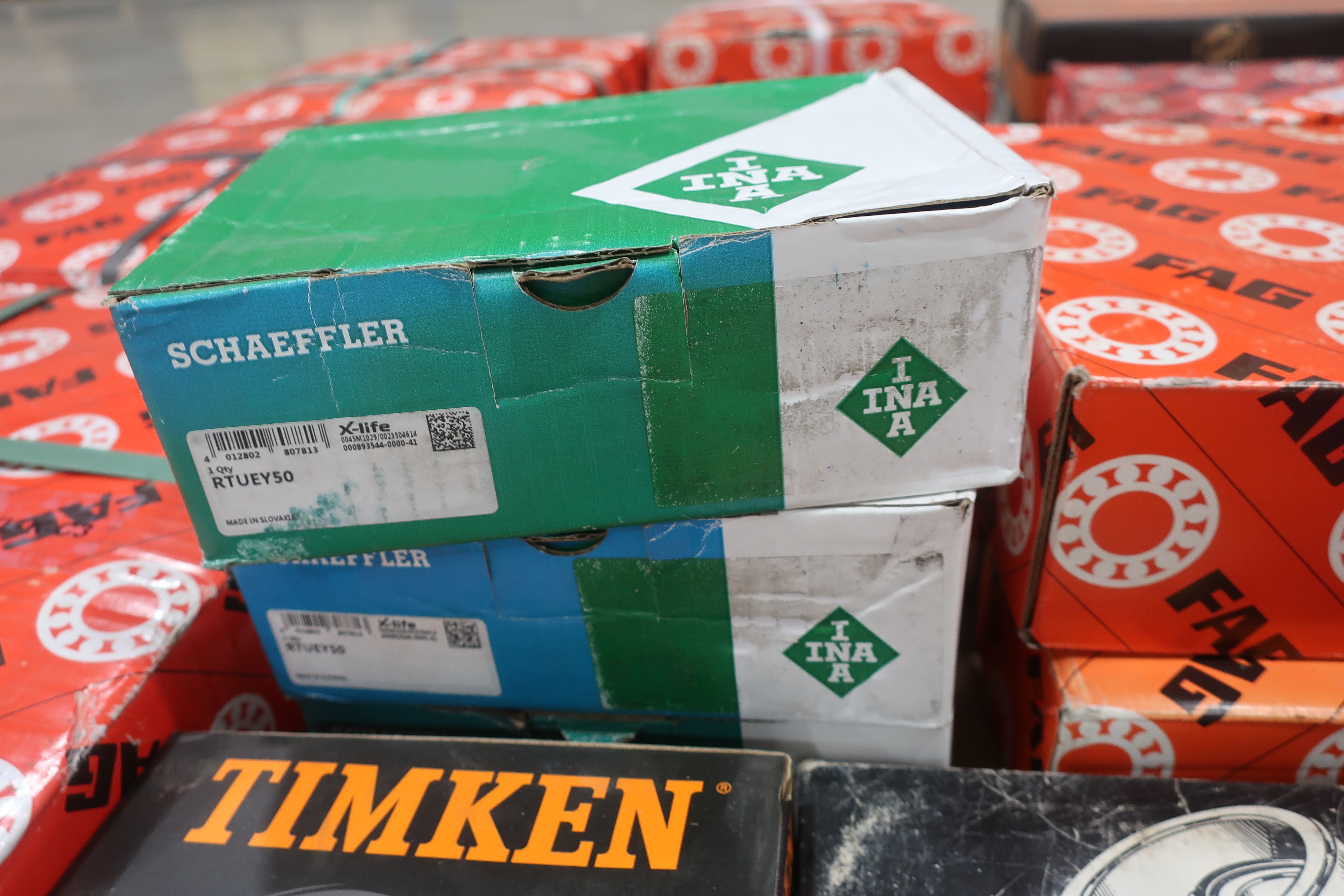 SKU 1738323 - PALLET OF ASSORTED ROLLER BEARINGS, INA, TIMKEN, FAG, SKF ...