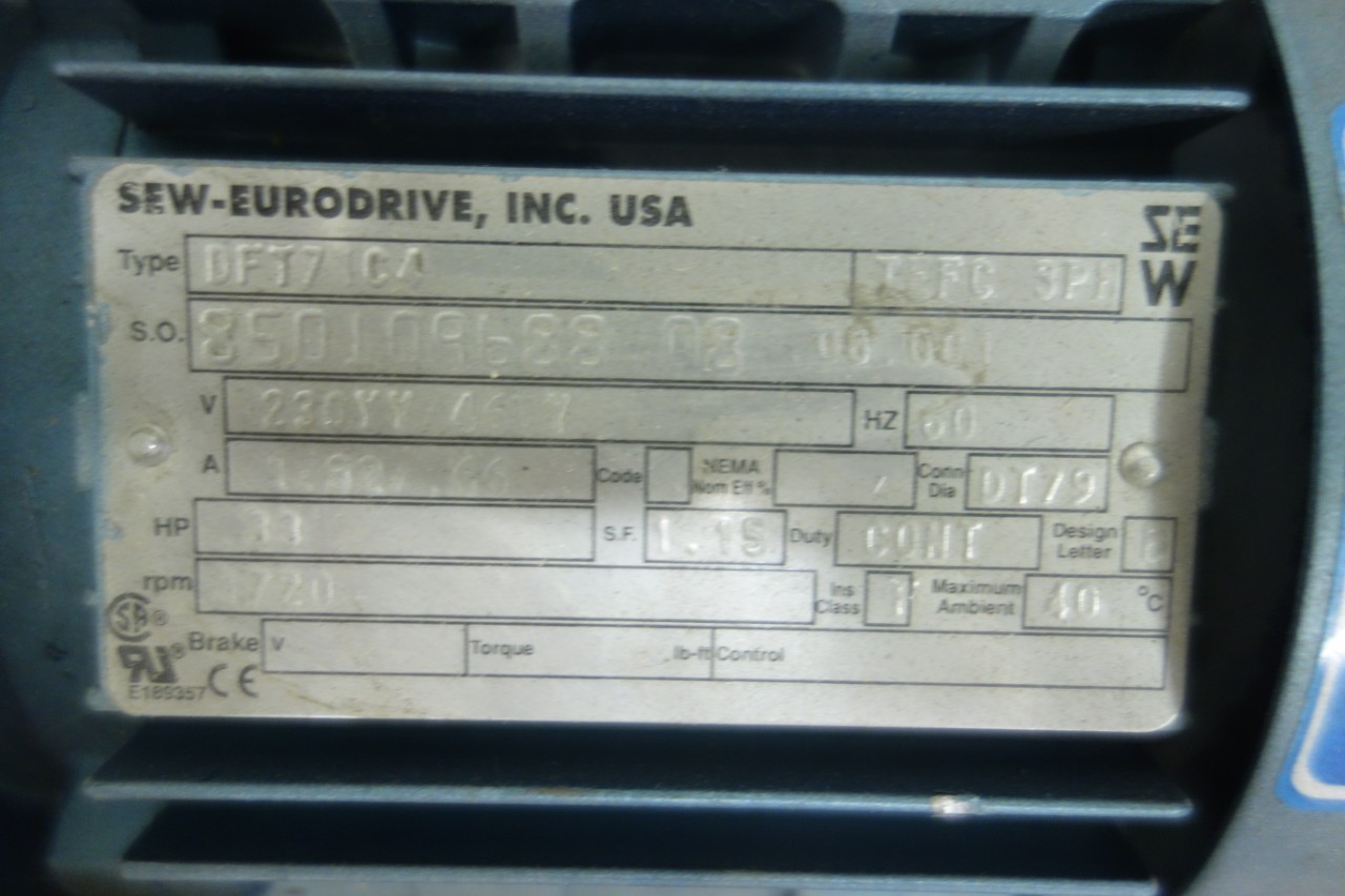 1 PALLET OF SEW-EURODRIVE, SUMITOMO GEARMOTORS