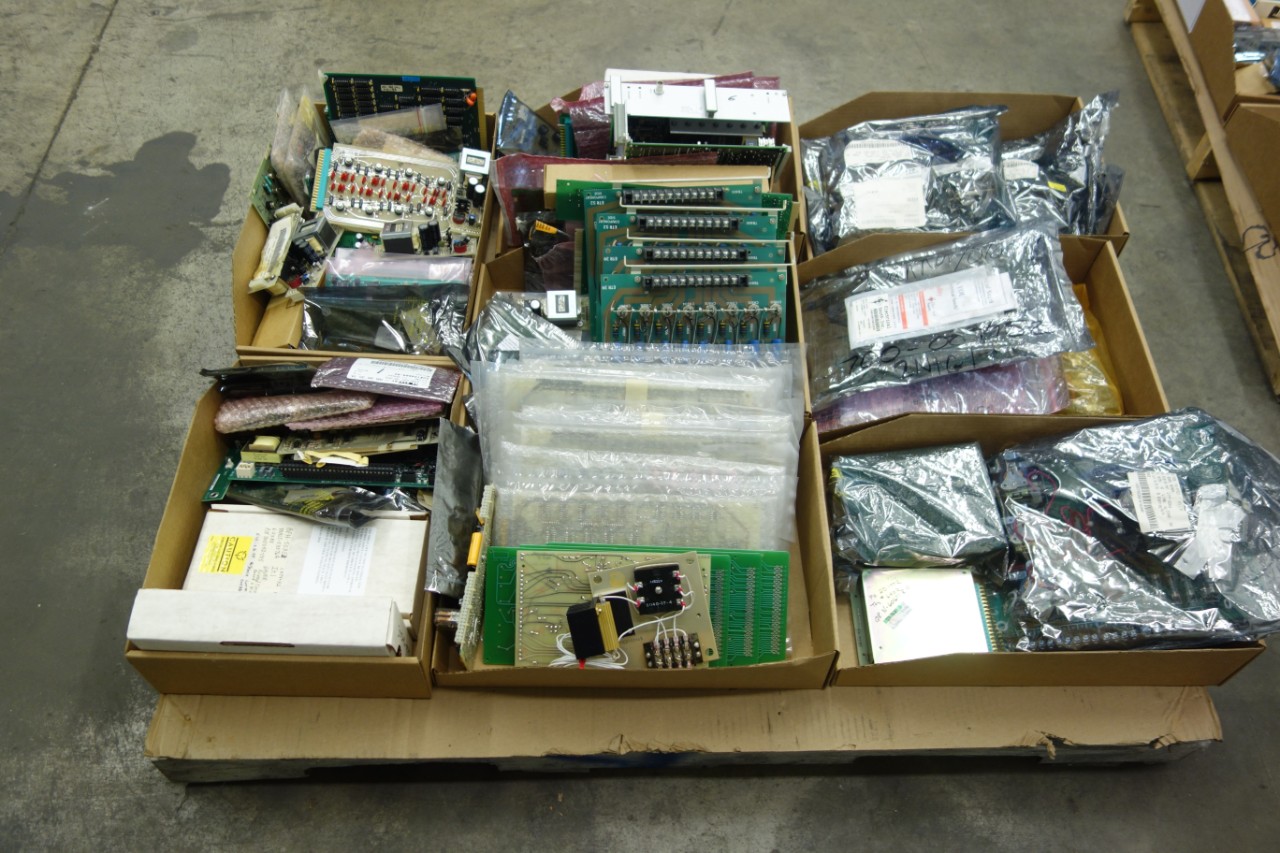 3 PALLETS OF ASSORTED PCB CIRCUIT BOARDS