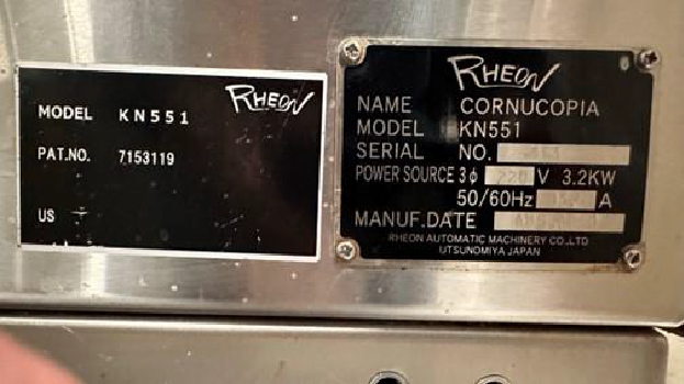 2022 Rheon Cornucopia KNN551 Moulder - Former