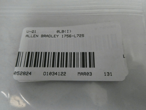 SKU 1034122 - ALLEN BRADLEY 1756-L72S LOGIX 5572S AUTOMATION CONTROLLER ...