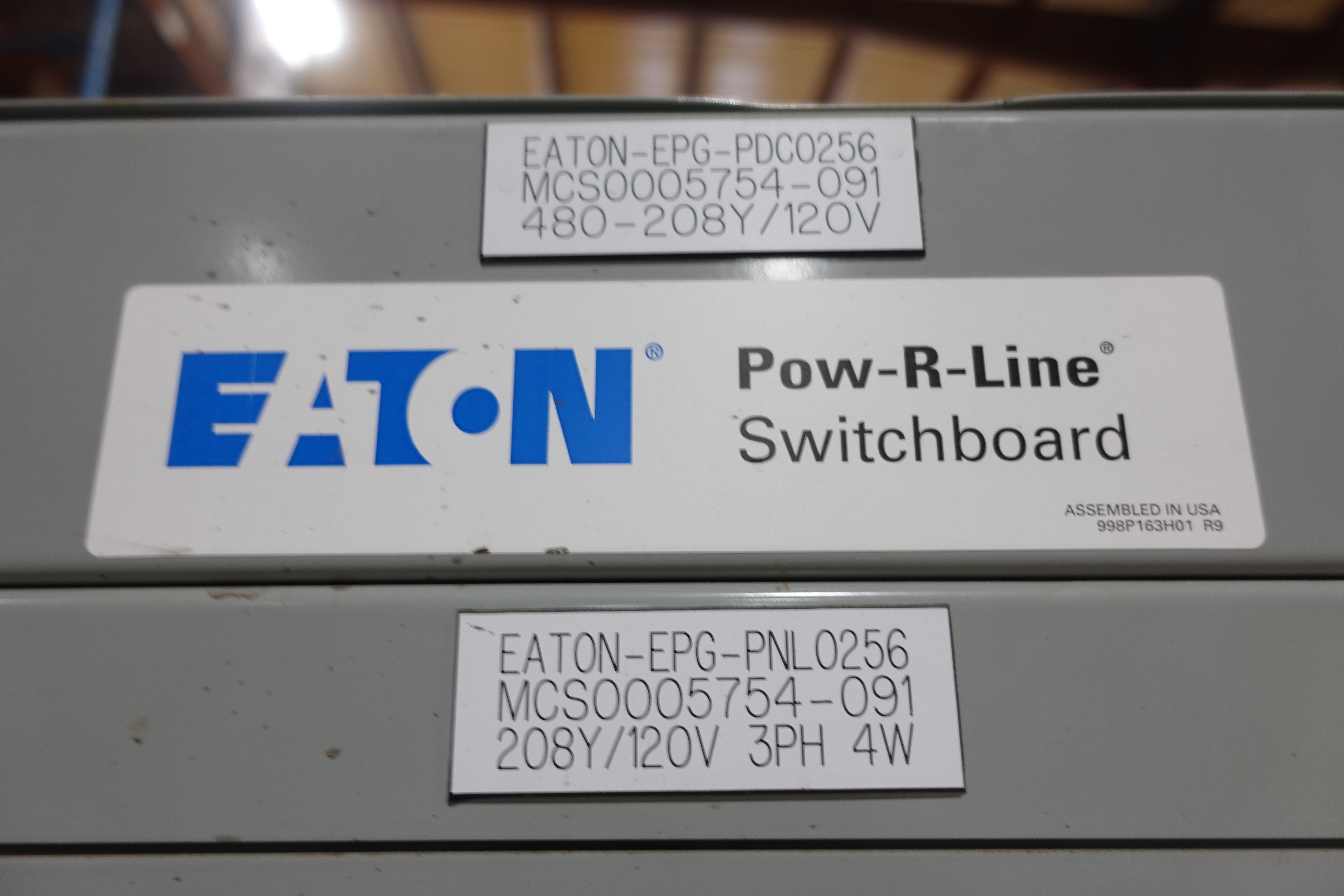 LOT OF 2 EATON POW-R-LINE SWITCHBOARDS, 208Y/120V, 3 PH, 4 W For Sale ...