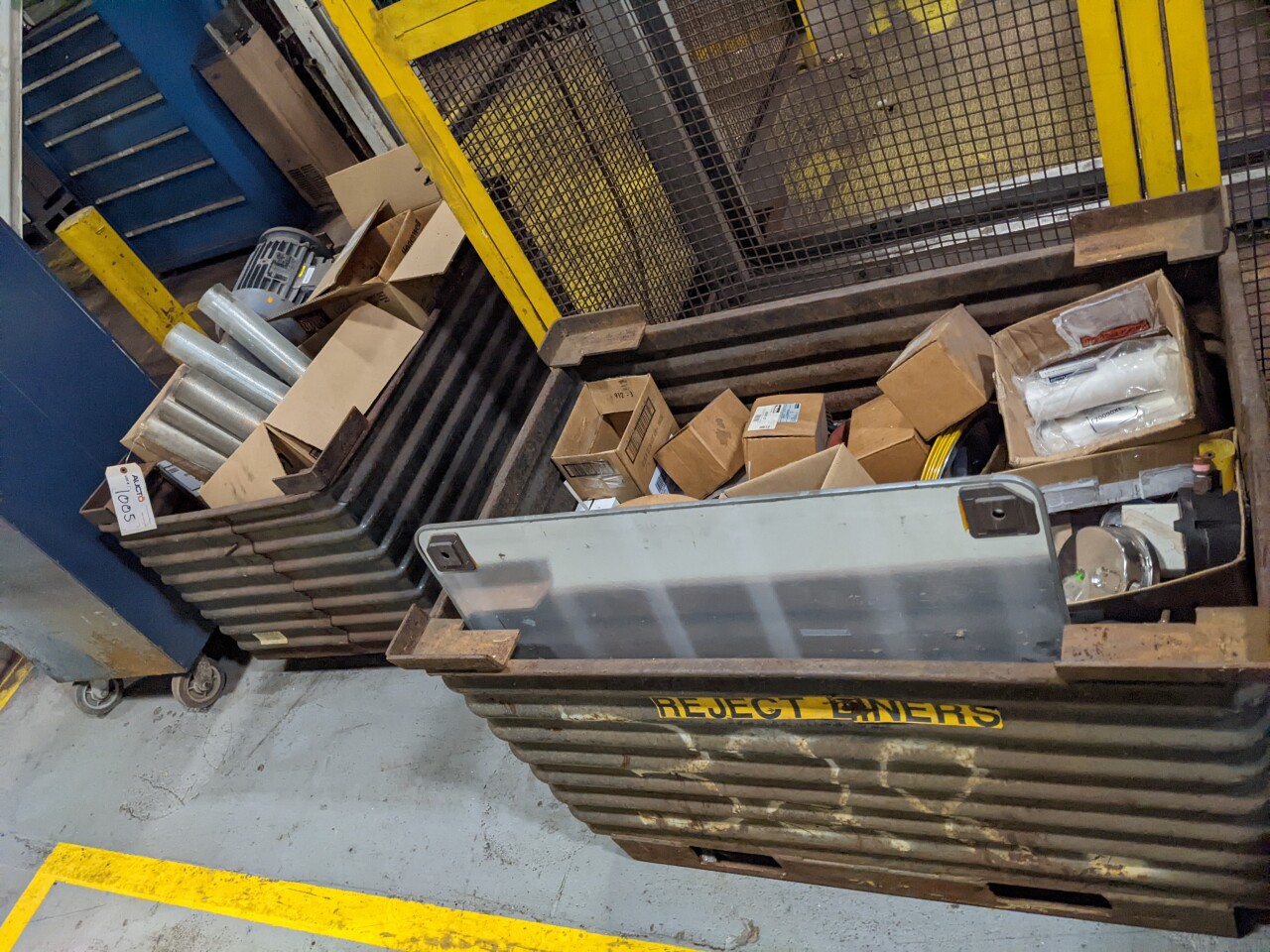 2 CRATE OF ASSORTED MRO, MOTOR, CLAMPS, ACTUATORS, GAUGES, VALVES ...