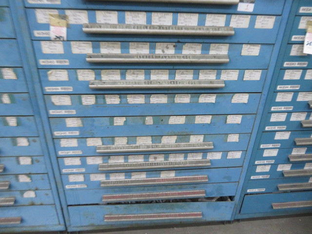 10 Drawer Vidmar Cabinet and Contents