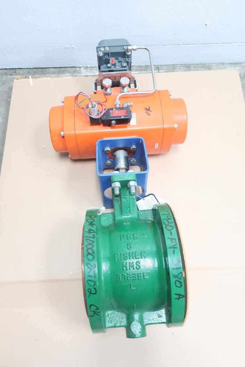 FISHER V150 VEE-BALL PNEUMATIC RPE0600U 150 STEEL FLANGED DVC6200 8IN ...