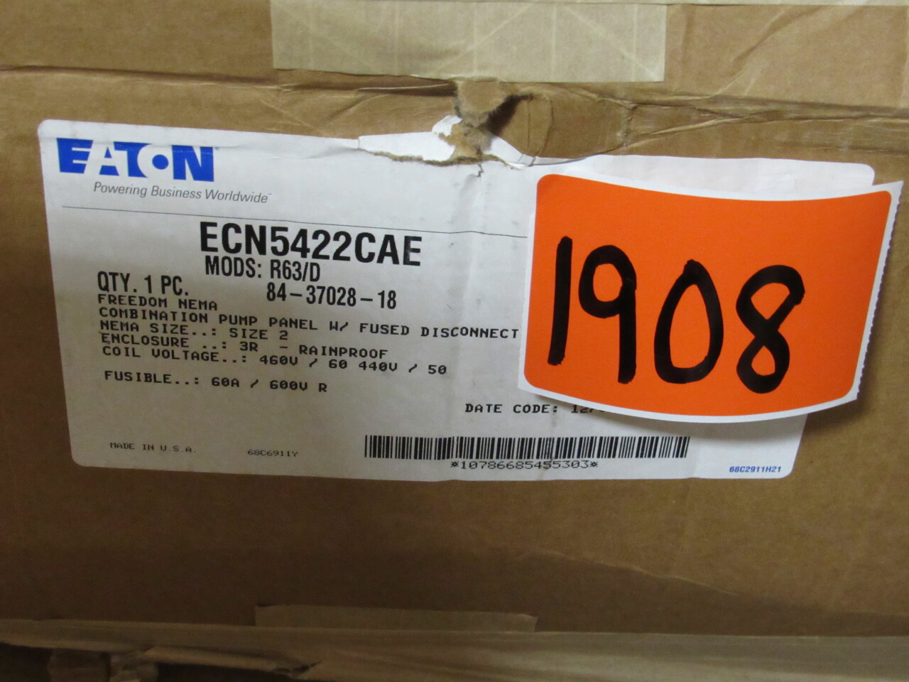 Eaton Panel w/ Fused Disconnect For Sale | Aucto