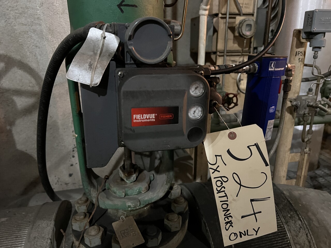 5x Fisher DVC Fieldvue valve positioners