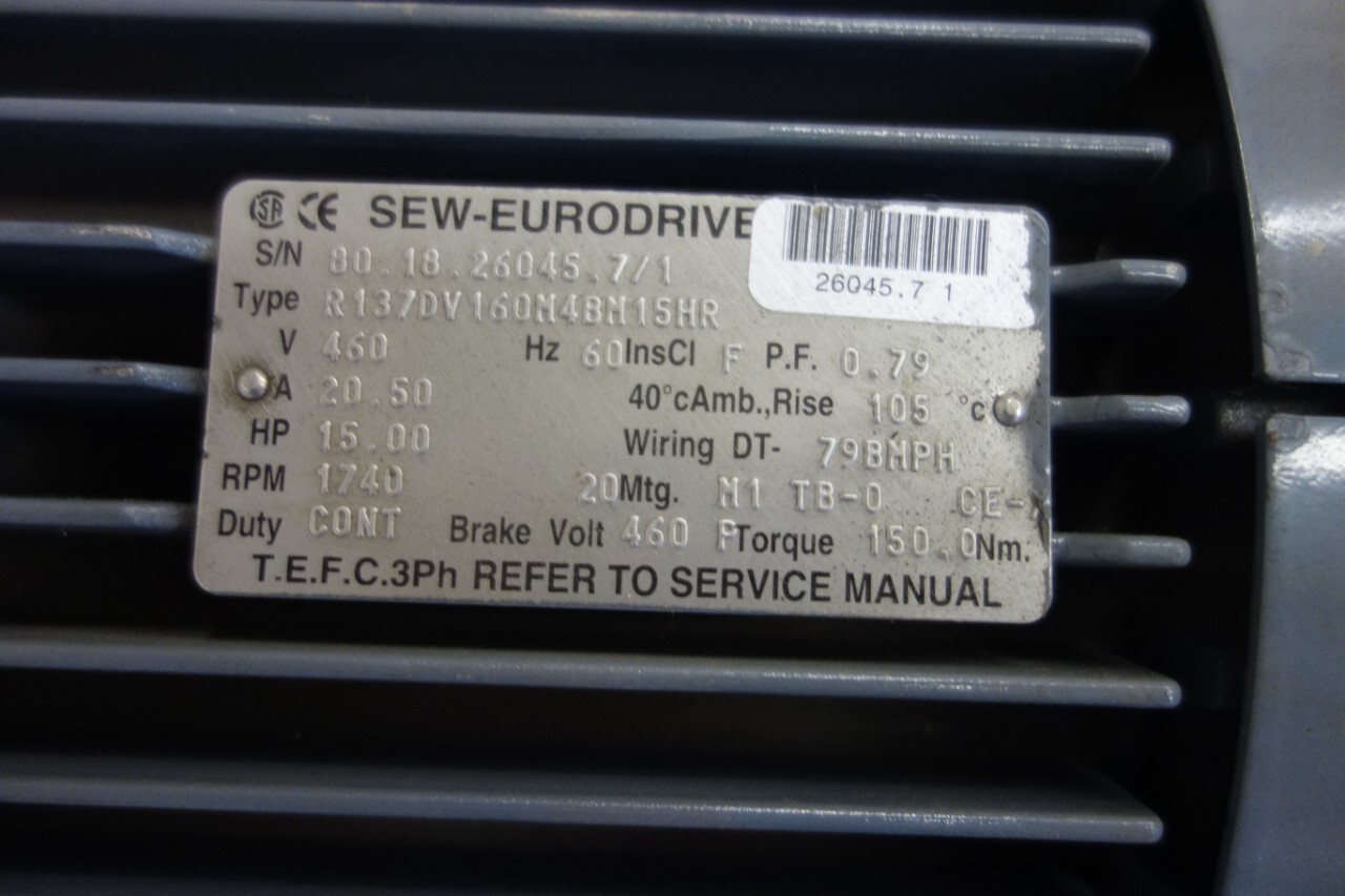 SEW EURODRIVE R137 AC GEARMOTOR