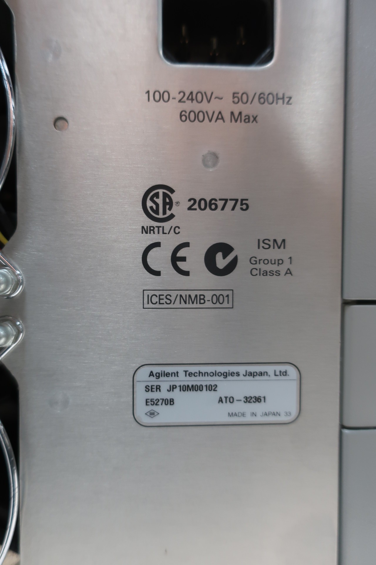 AGILENT TECHNOLOGIES E5270B 8-SLOT PARAMETRIC MAINFRAME