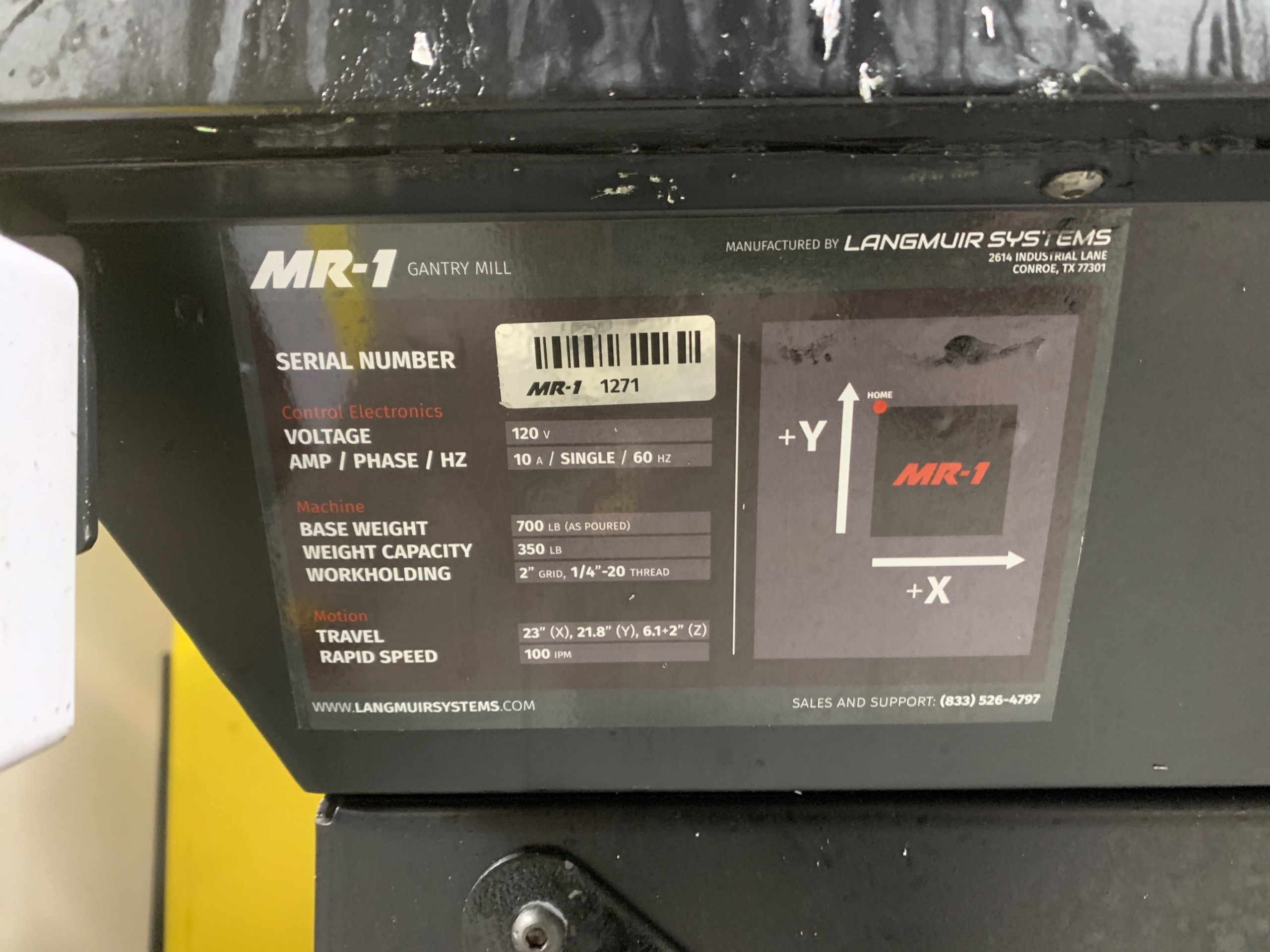 LANGMUIR SYSTEMS MR-1 GANTRY MILLING MACHINE For Sale | Aucto