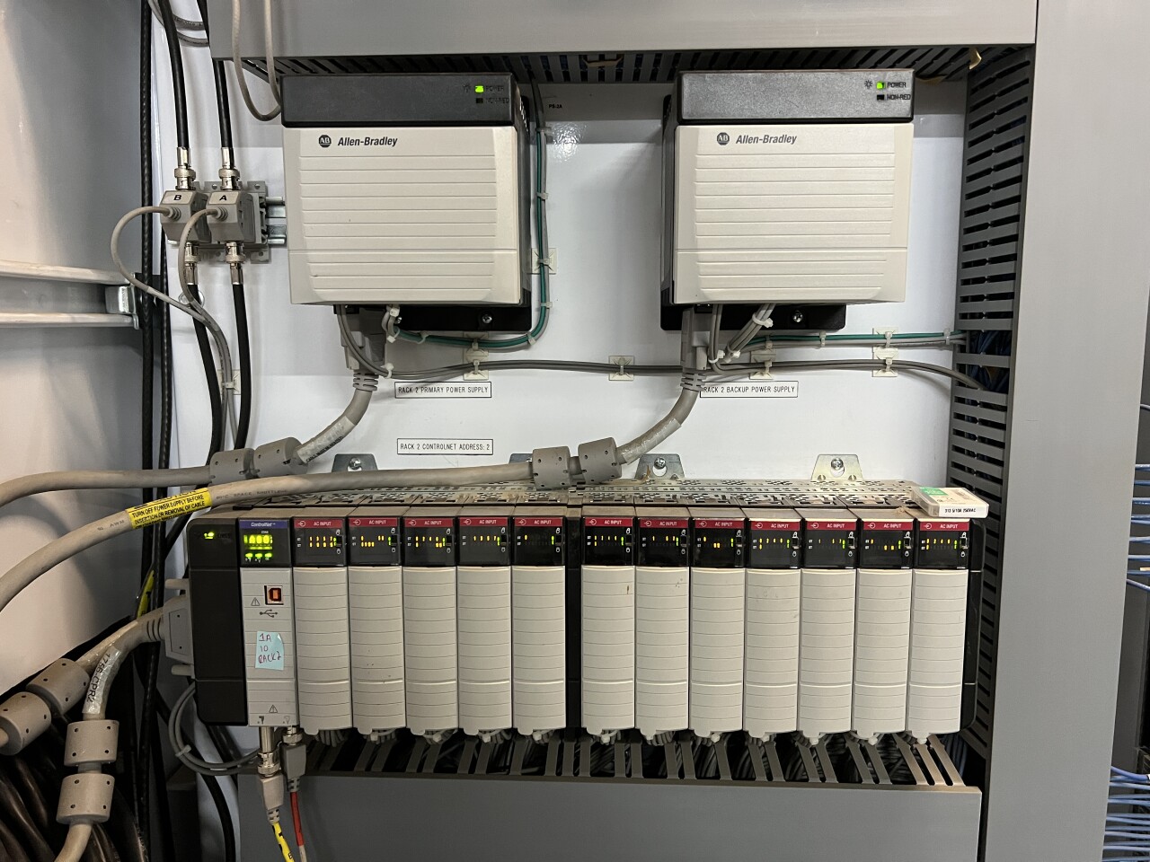 Cabinet with Allen Bradley Controllogix PLCs